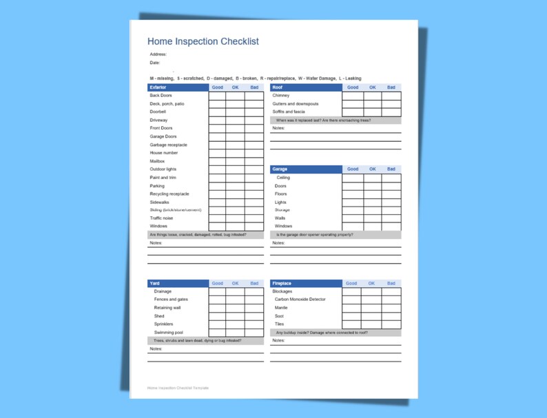 Home Inspection, Inspection Checklist, Home Checklist, House Checklist ...