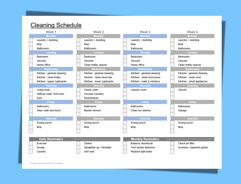 House Cleaning Checklist, Room Cleaning, Daily Cleaning, Office ...