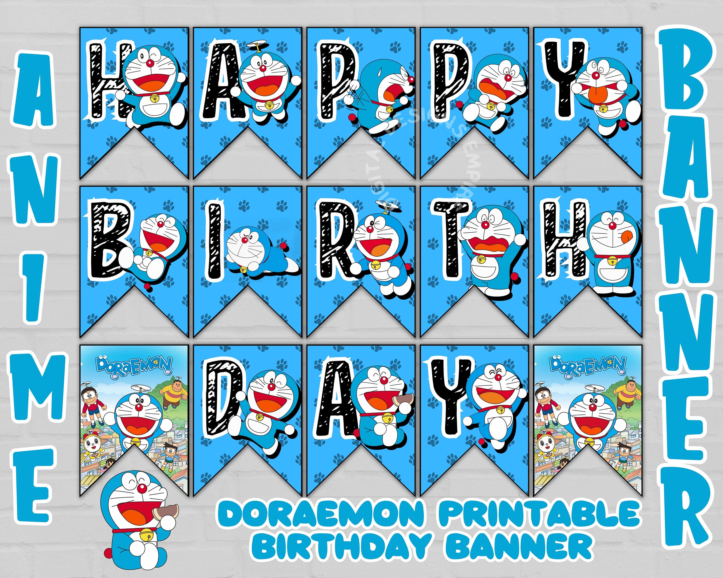 Doraemon Birthday Invitation Card