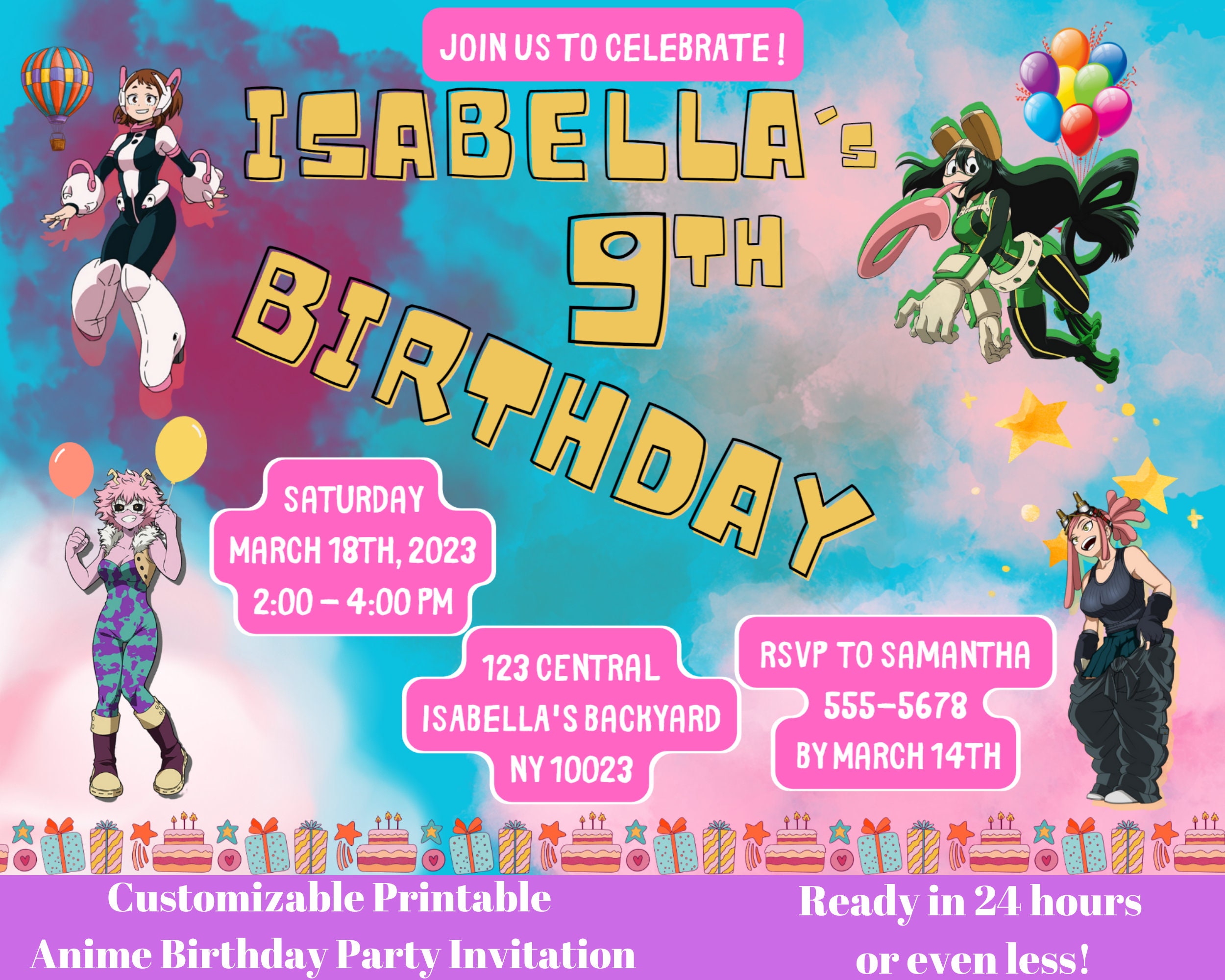 Anime Birthday Party