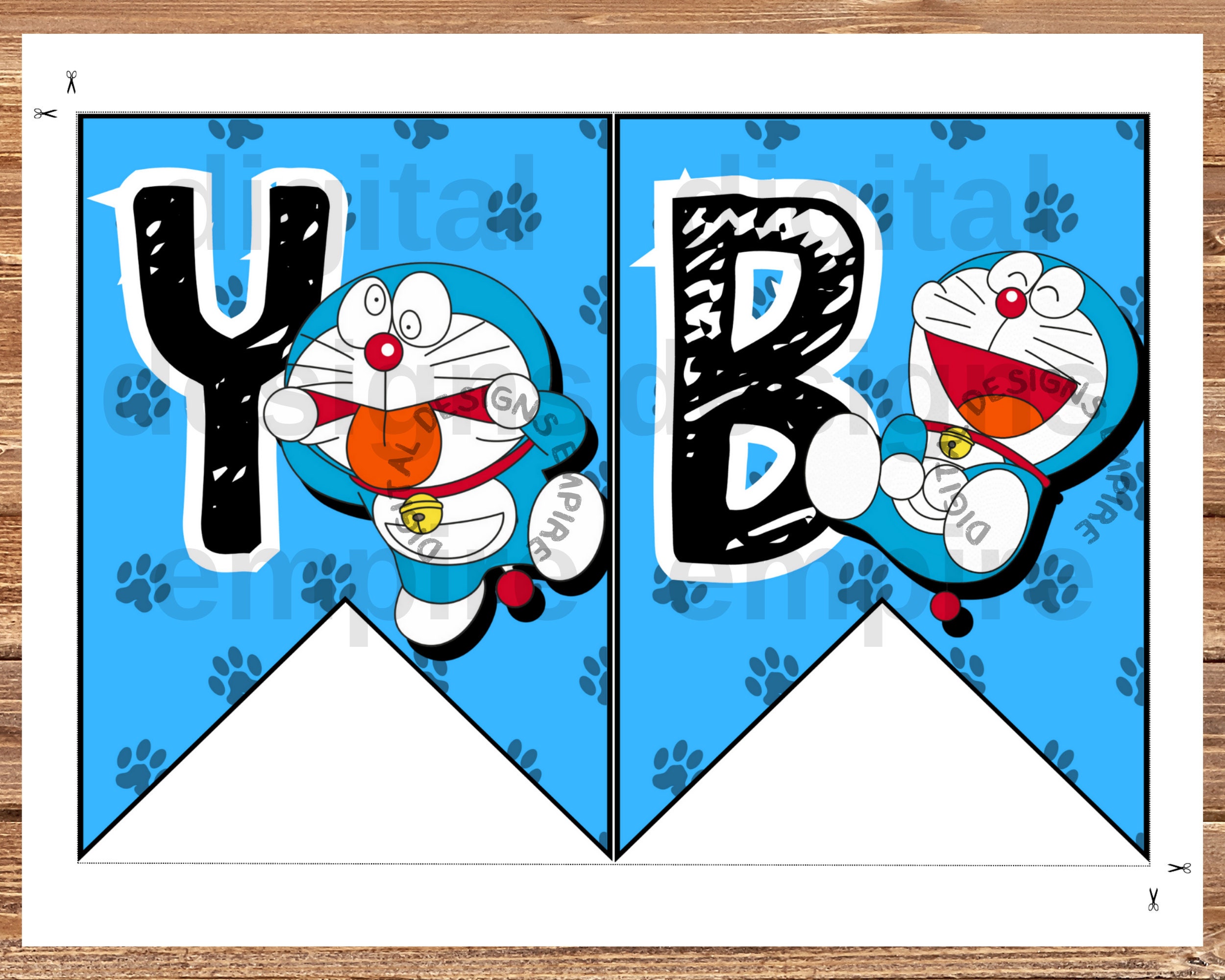 Printable Doraemon Birthday Banners Anime School Birthday - Etsy