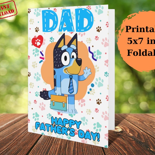 Bluey Printable Card - Etsy