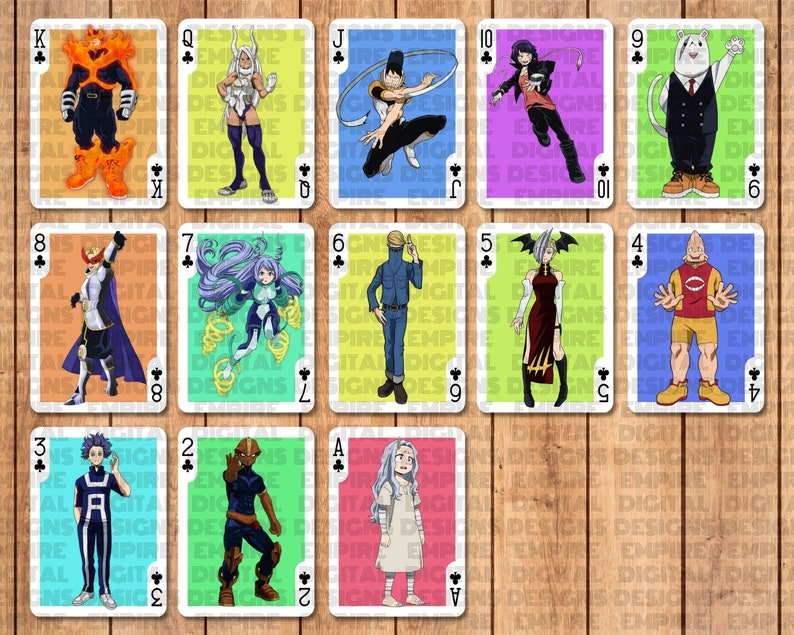 Printable Customizable Anime Playing Cards Custom Playing - Etsy