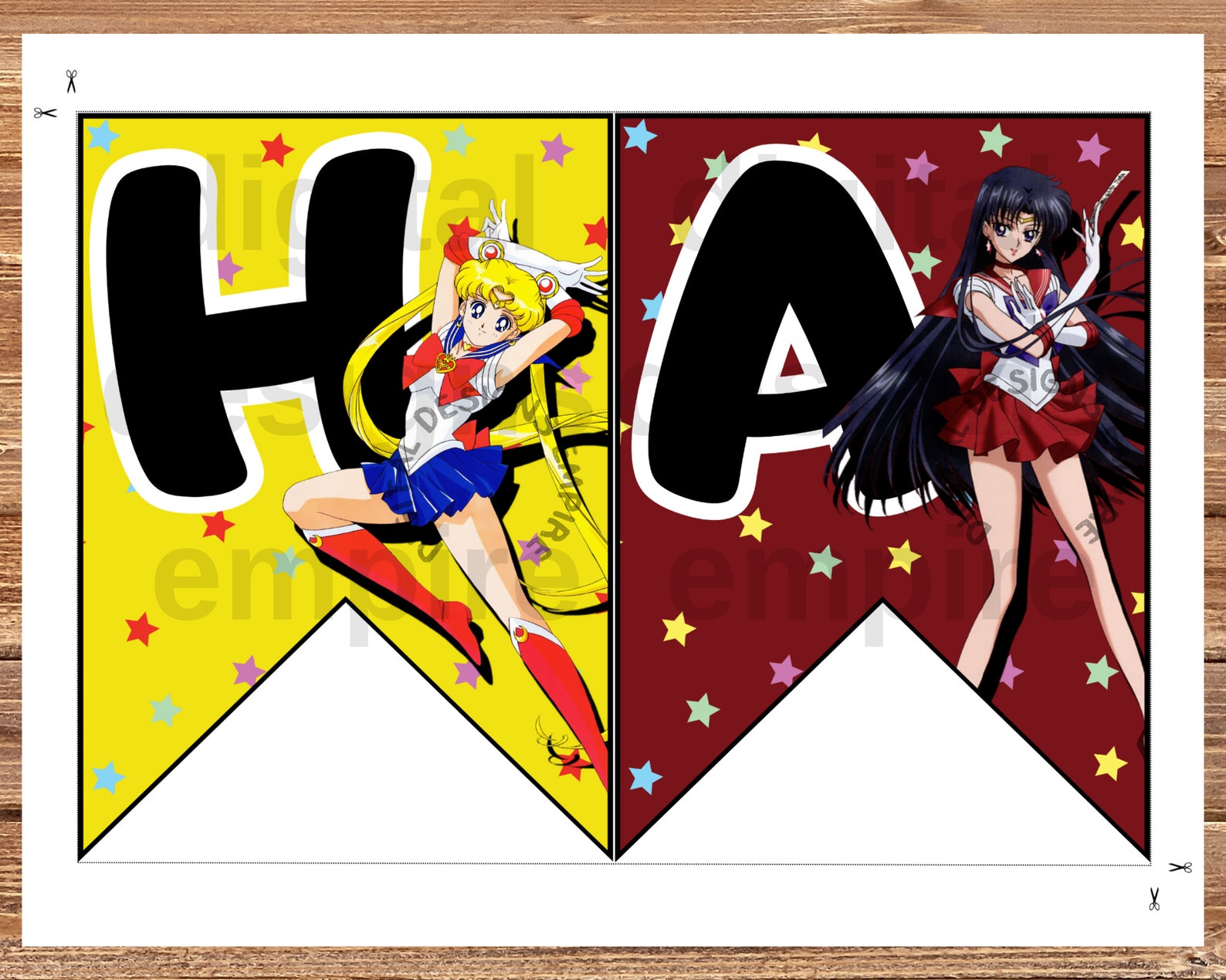 Printable Anime Birthday Banner Sailor Happy Birthday Flag - Etsy