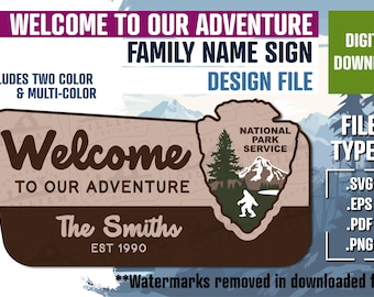 National Park Sign Design File for Creators - Etsy
