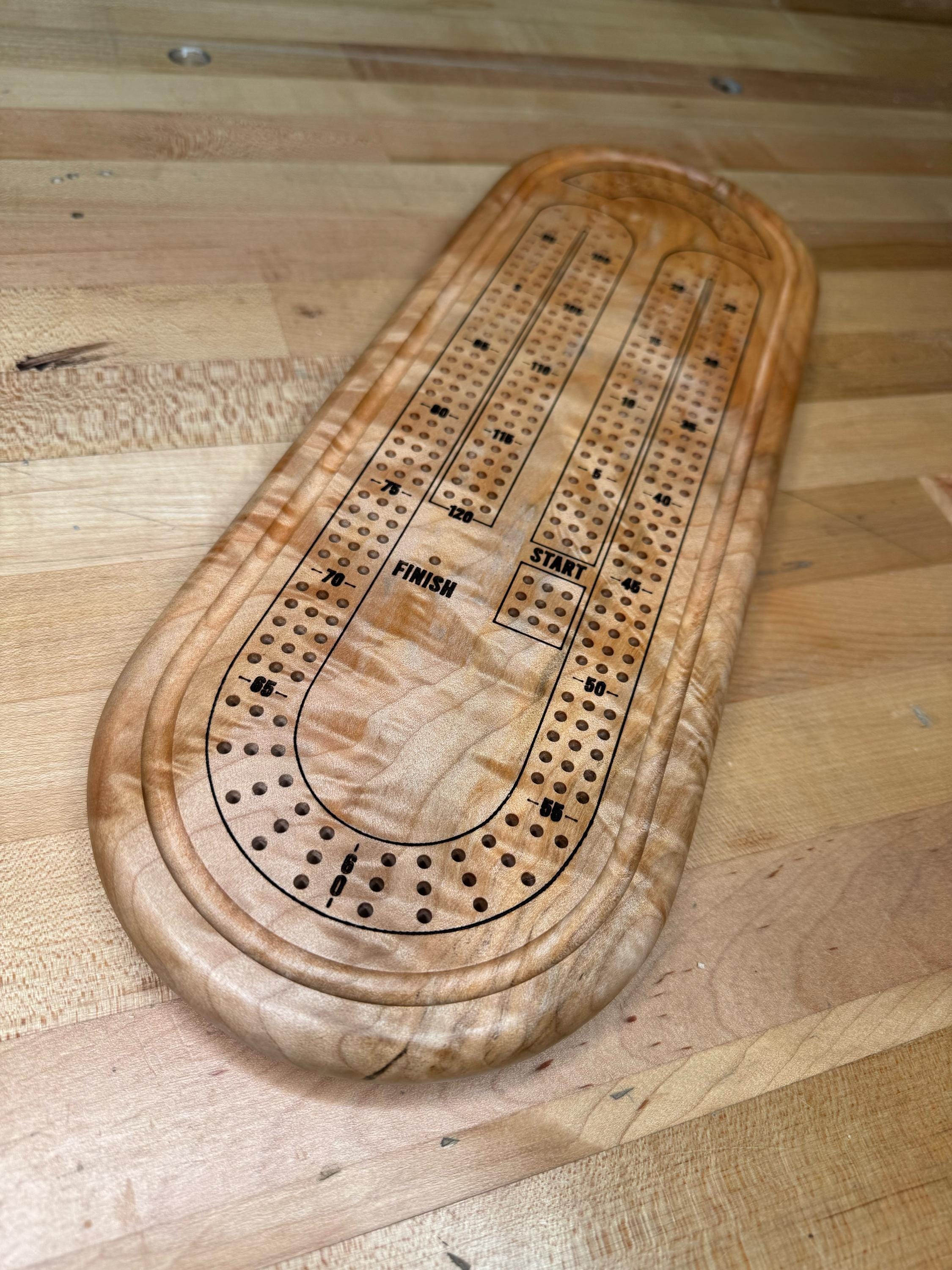 Handmade 3-player Cribbage Board | Solid Hardwood | Unique Gift for ...
