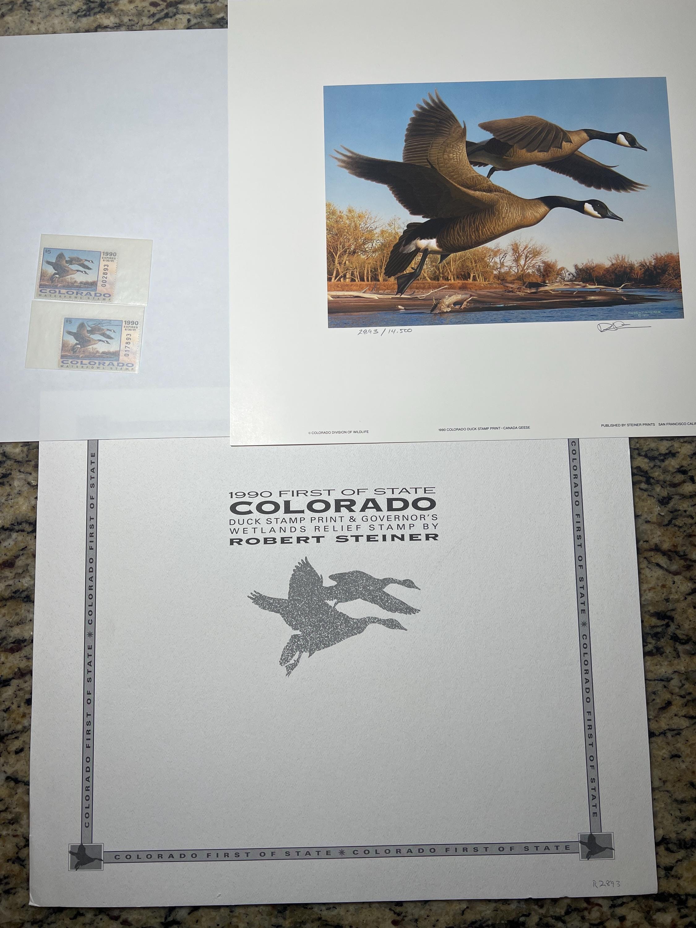 1990 Colorado Duck Stamp Print Set – Robert Steiner Signed, LE #2893/ ...