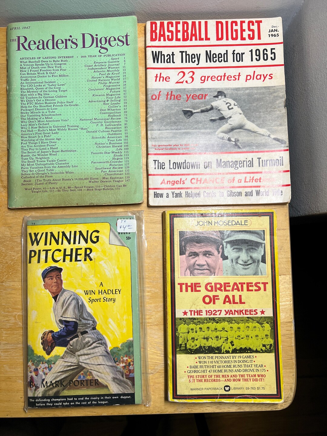 Lot of 4 Books & Magazines: the Greatest of All (the 1927 Yankees ...