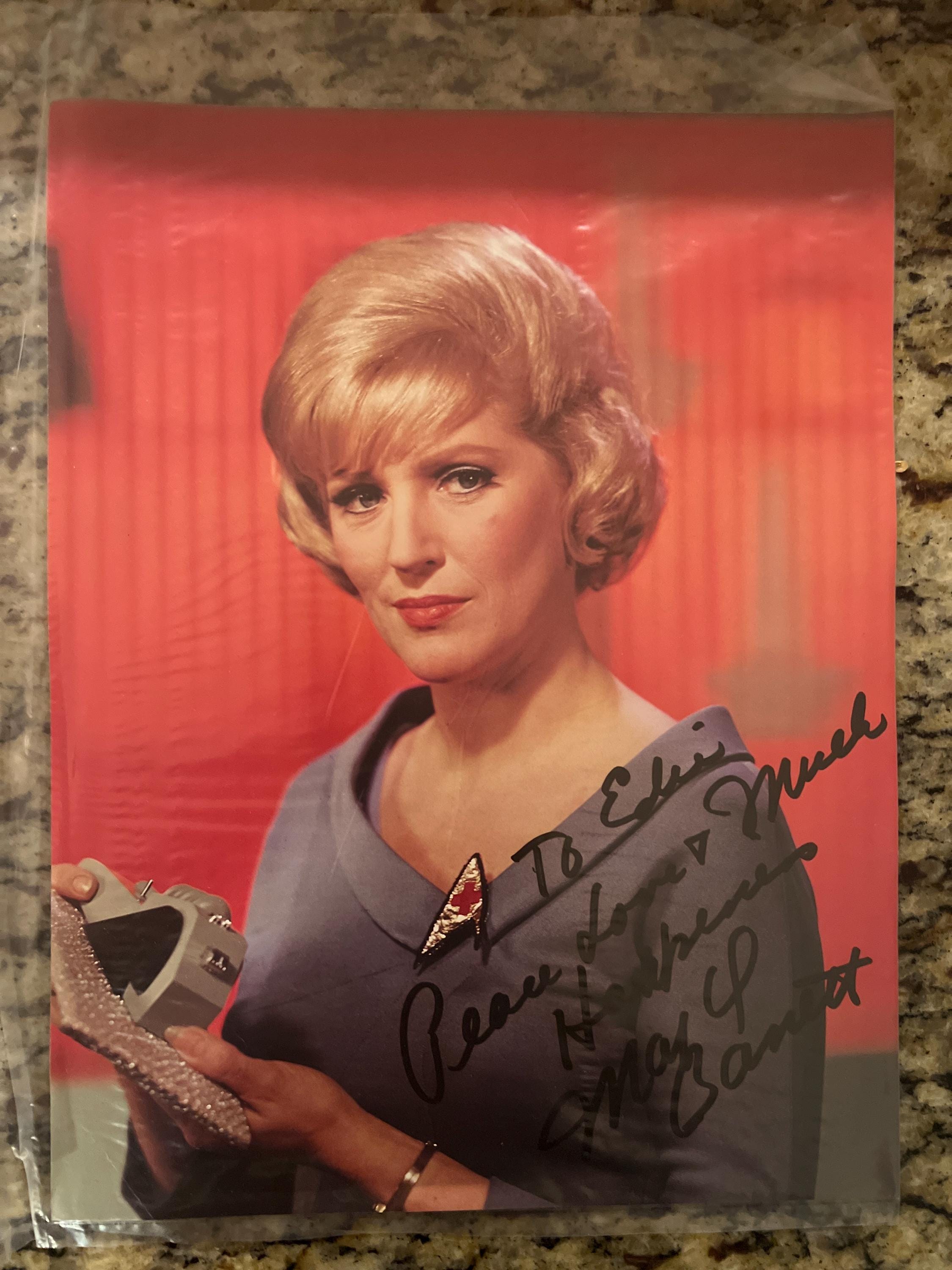 Star Trek Autograph 8 X 10 Color Photo Signed Majel Barrett Roddenberry ...