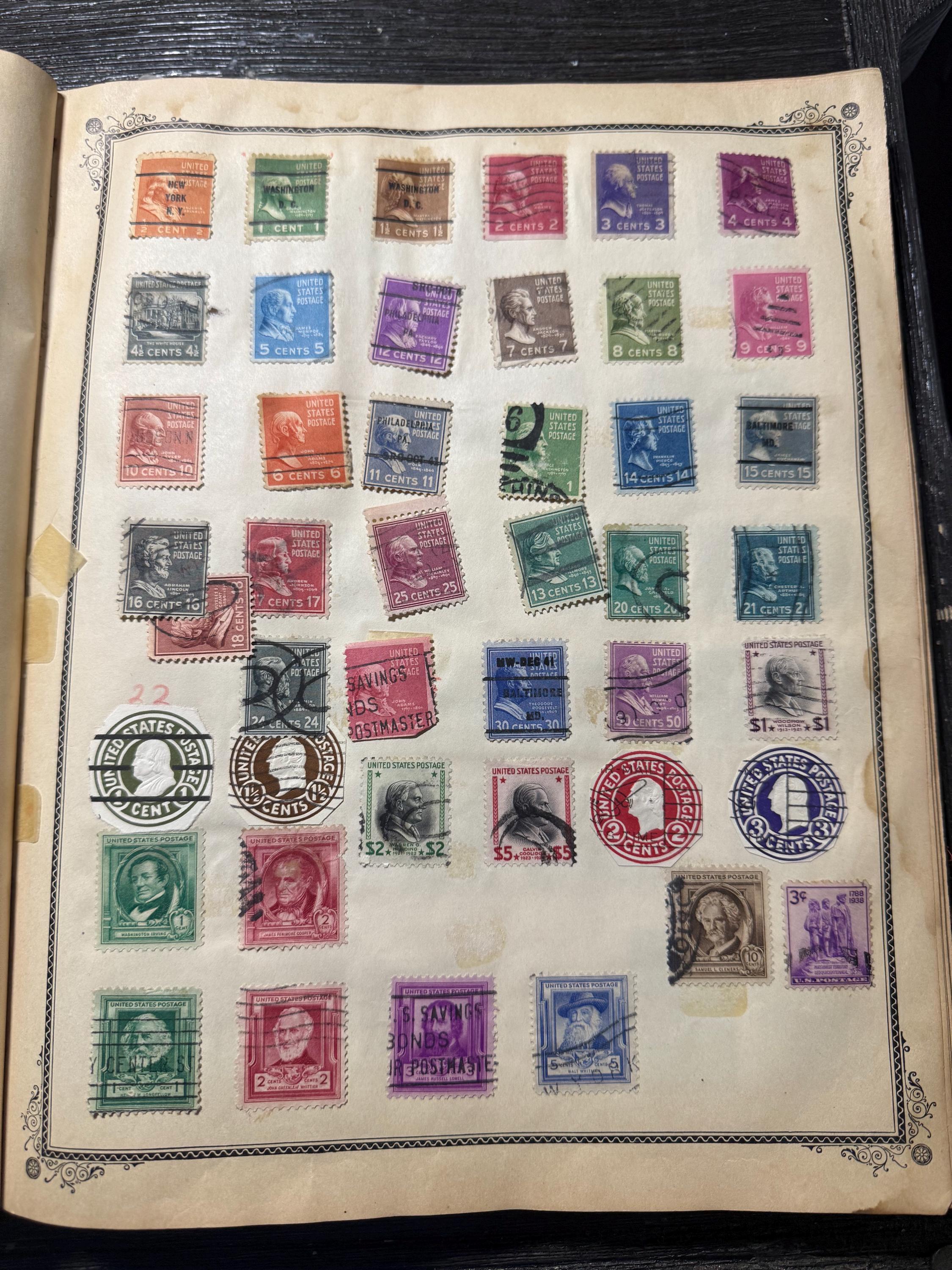 1930s Scott “american Album” for U.S. Stamps – Antique Stamp Collection ...