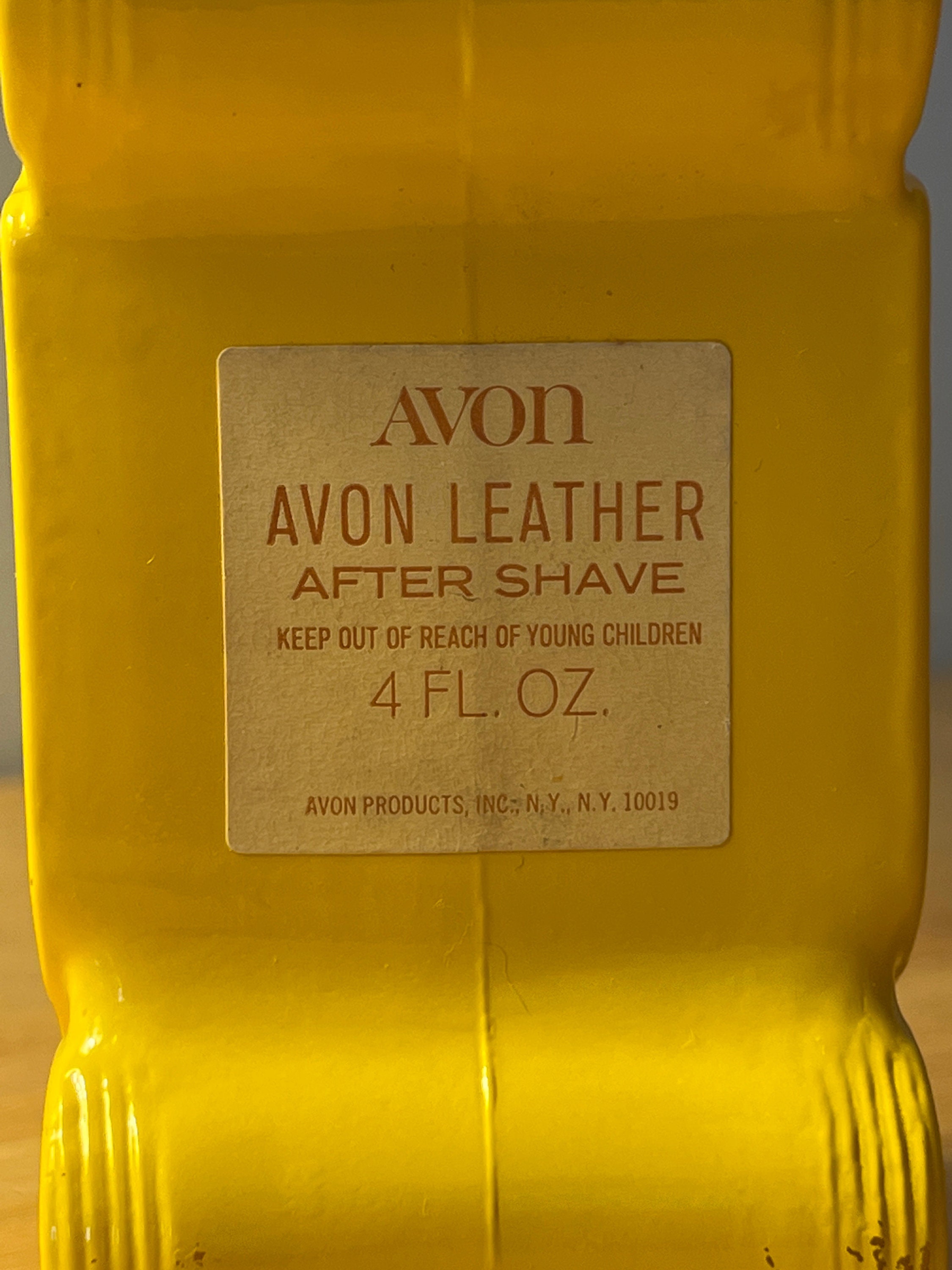 Avon Yellow Model A With Avon Leather After Shave, Completely Full, No ...