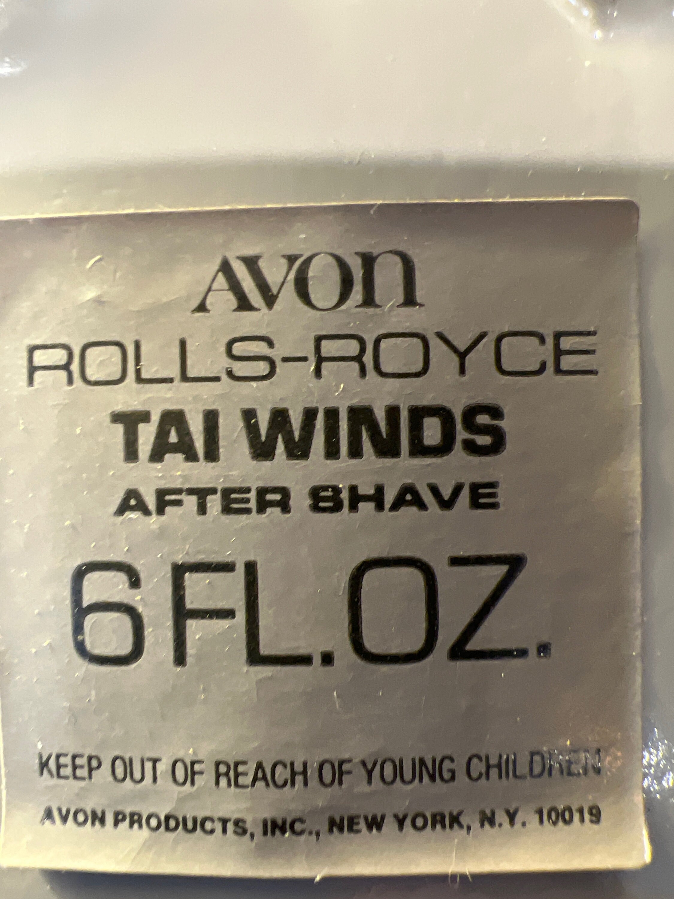 Avon Rolls-royce With Tai Winds After Shave , Completely Full 6 FL OZ ...