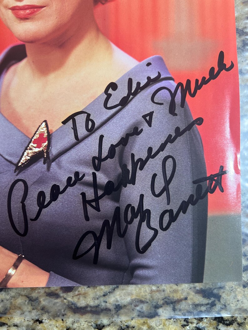 Star Trek Autograph 8 X 10 Color Photo Signed Majel Barrett Roddenberry ...