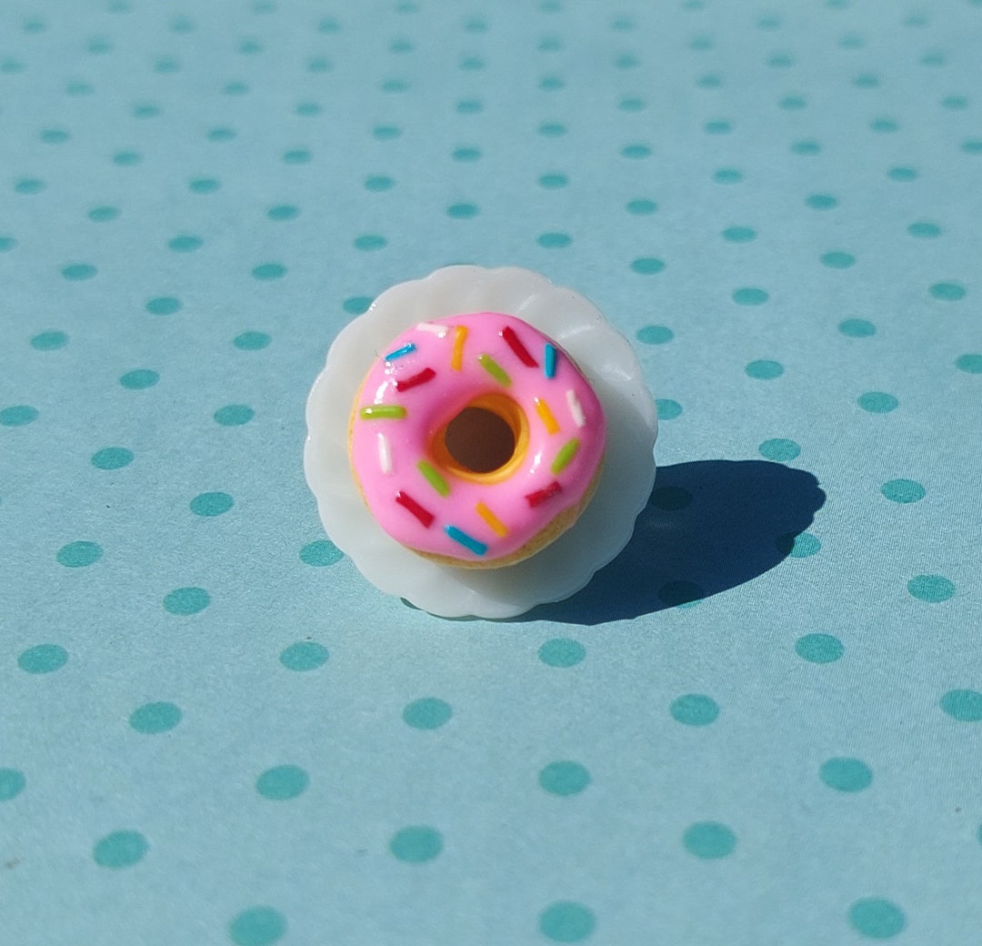 Handmade Polymer Clay Pink Donut Ring - Etsy