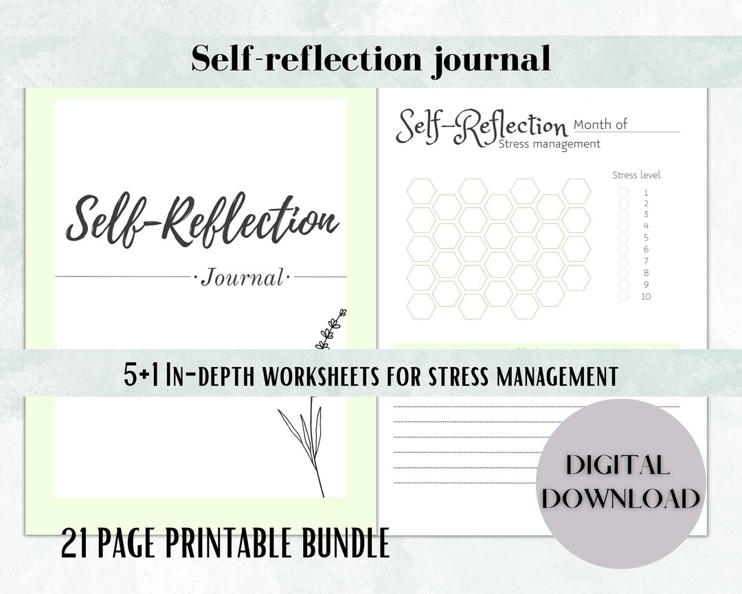 Guide to Self-reflection Printable Journal | PDF Stress Management and ...