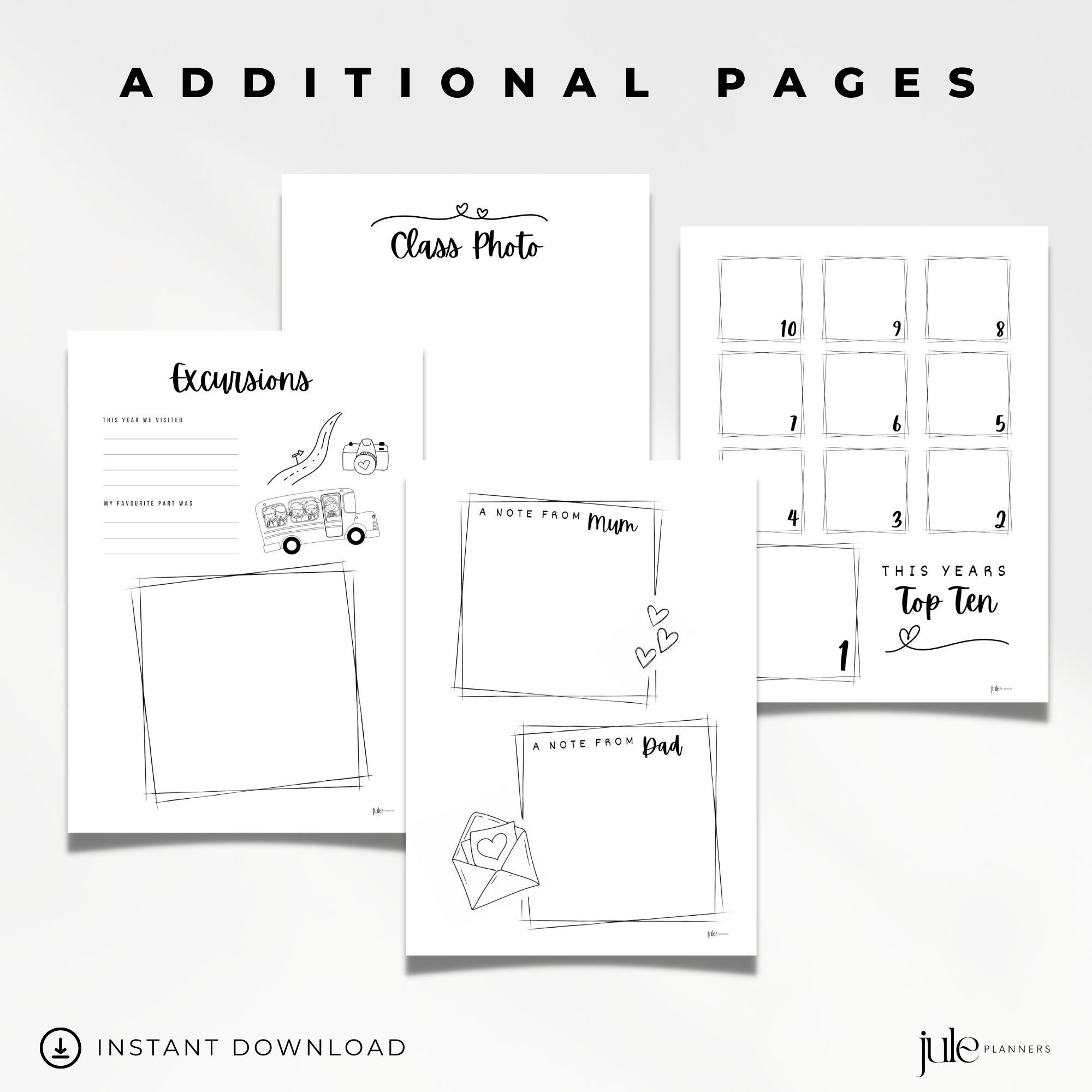 School Memories (AUS Edition) | School Memory Binder | Printable ...