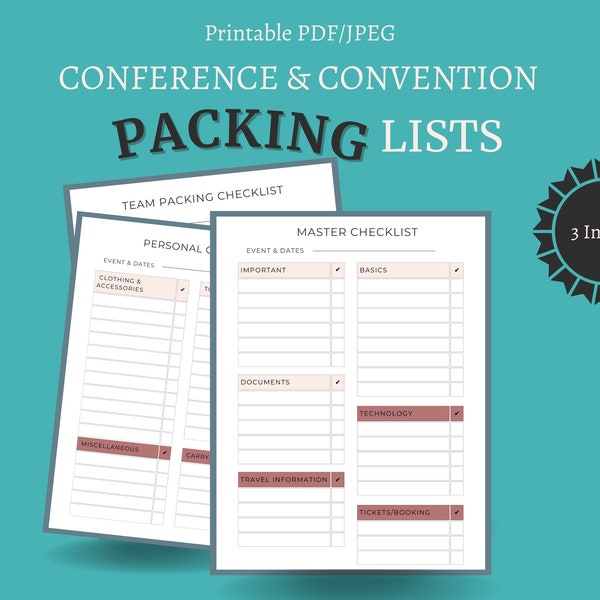 Conference Planning Checklist - Etsy
