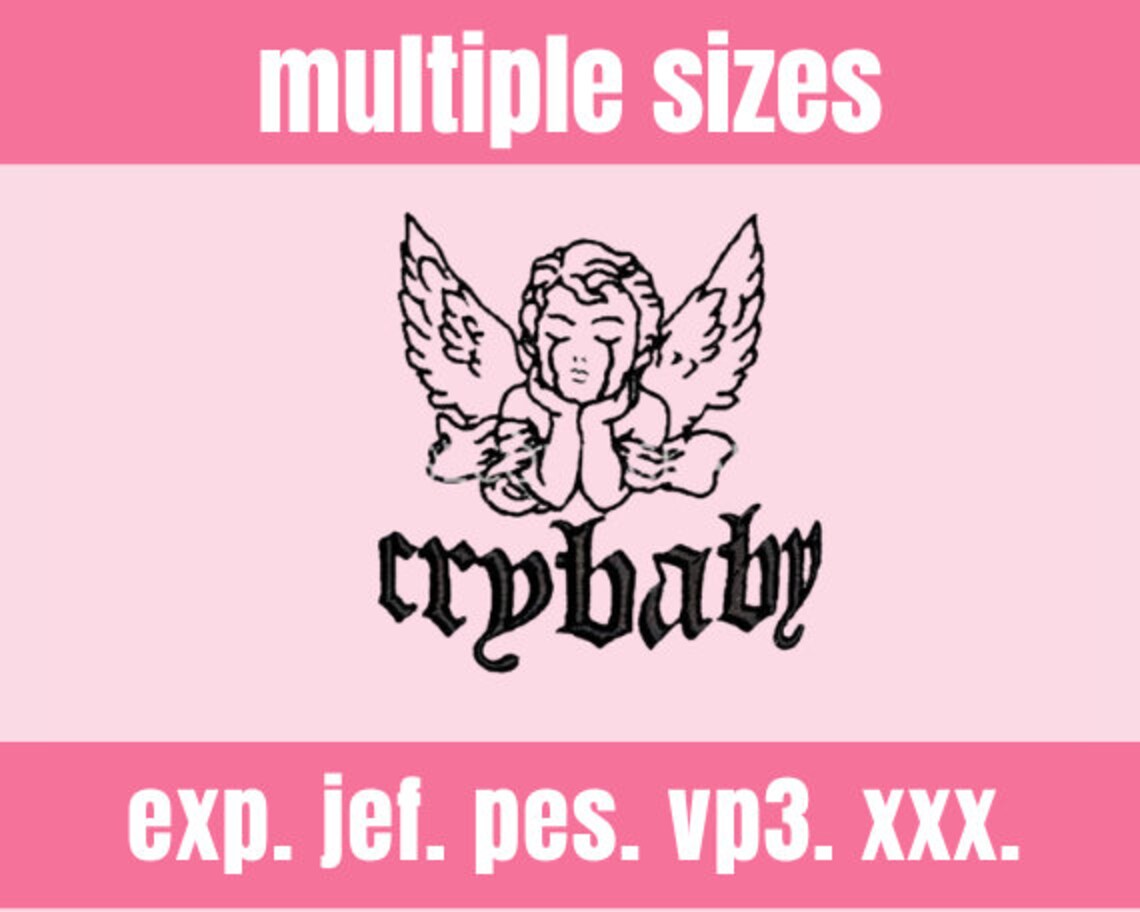 Angel Crybaby Embroidery Design | Digital Embroidery Download | Trendy ...