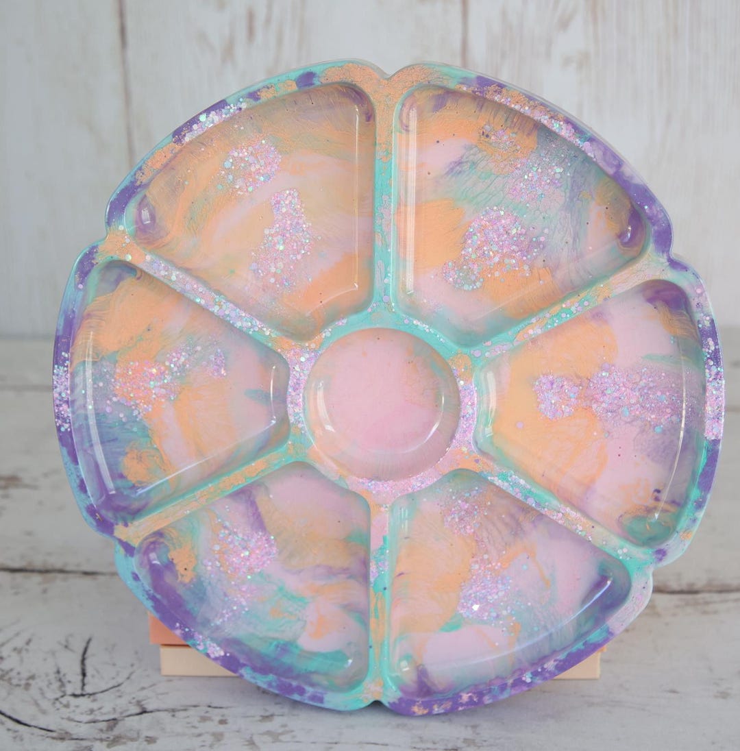 Gorgeous Sectioned Platter for Party Foods Handmade With Resin in ...