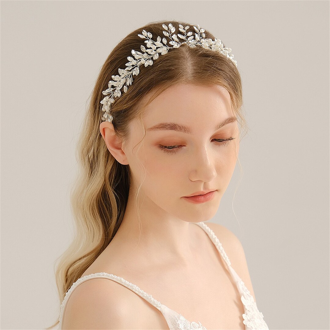 Bridal Rhinestone Headband Wedding Crystal Tiara Headpiece Etsy