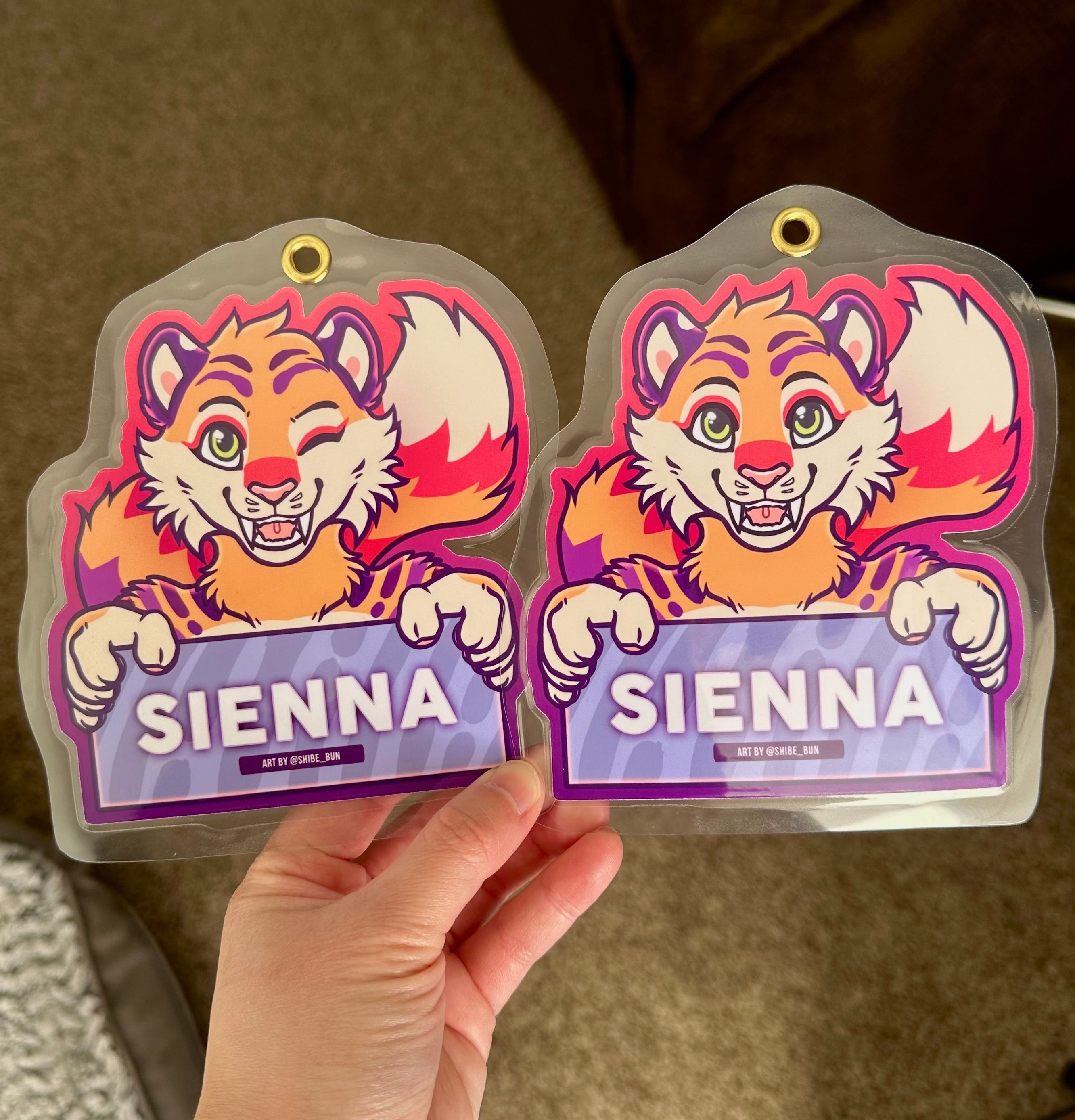 Furry Badge / Fursuit Badge (flat Color) - Etsy