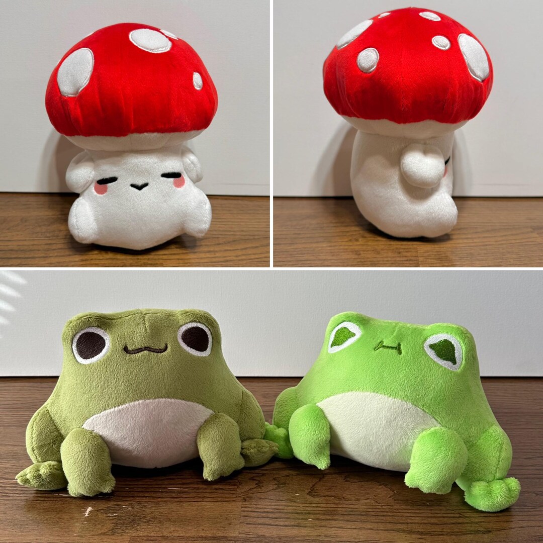 Handmade Chubby Frog Mushroom Plush | Cute Toad Plushie - Etsy