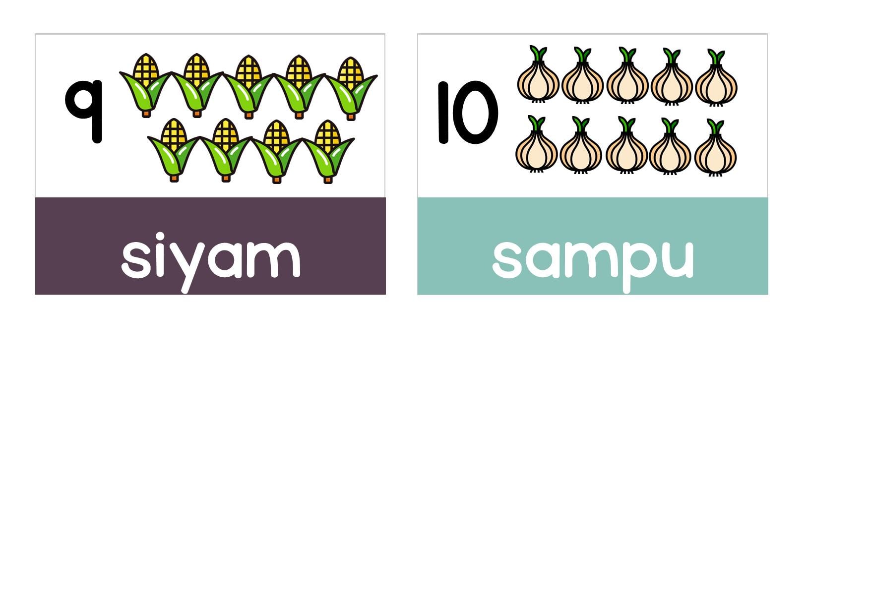 Filipino Flashcard Numbers Tagalog Homeschool Materials Printable ...