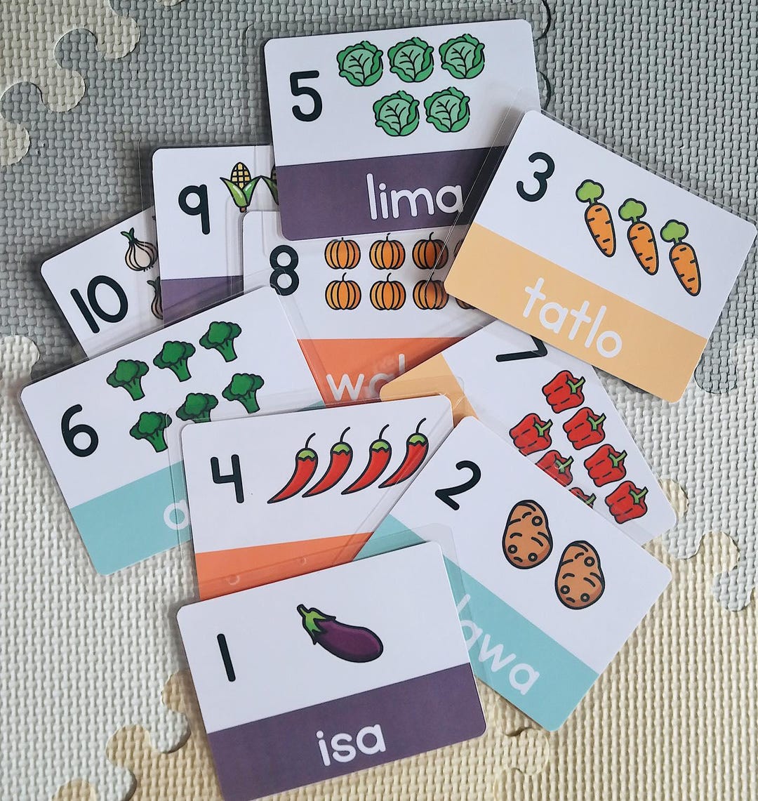 Filipino Flashcard Numbers Tagalog Homeschool Materials Printable ...