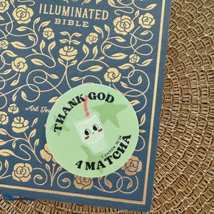 Thank God 4 Matcha Sticker - Etsy