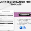 Event Registration Form Template Customizable Registration Form ...