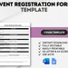Event Registration Form Template: Customizable Attendee Details ...