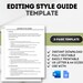 Editing Style Guide Template: Editorial & Writing Standards (google ...