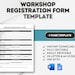 Workshop Registration Form Template: Editable Sign-up (digital Download ...