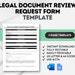 Legal Document Review Request Form Template Legal Review Request Form ...