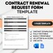 Contract Renewal Request Form Template: Customizable Document (google ...