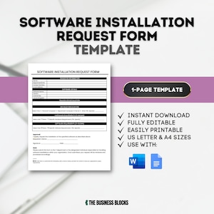 Software Installation Request Form Template Application Installation ...