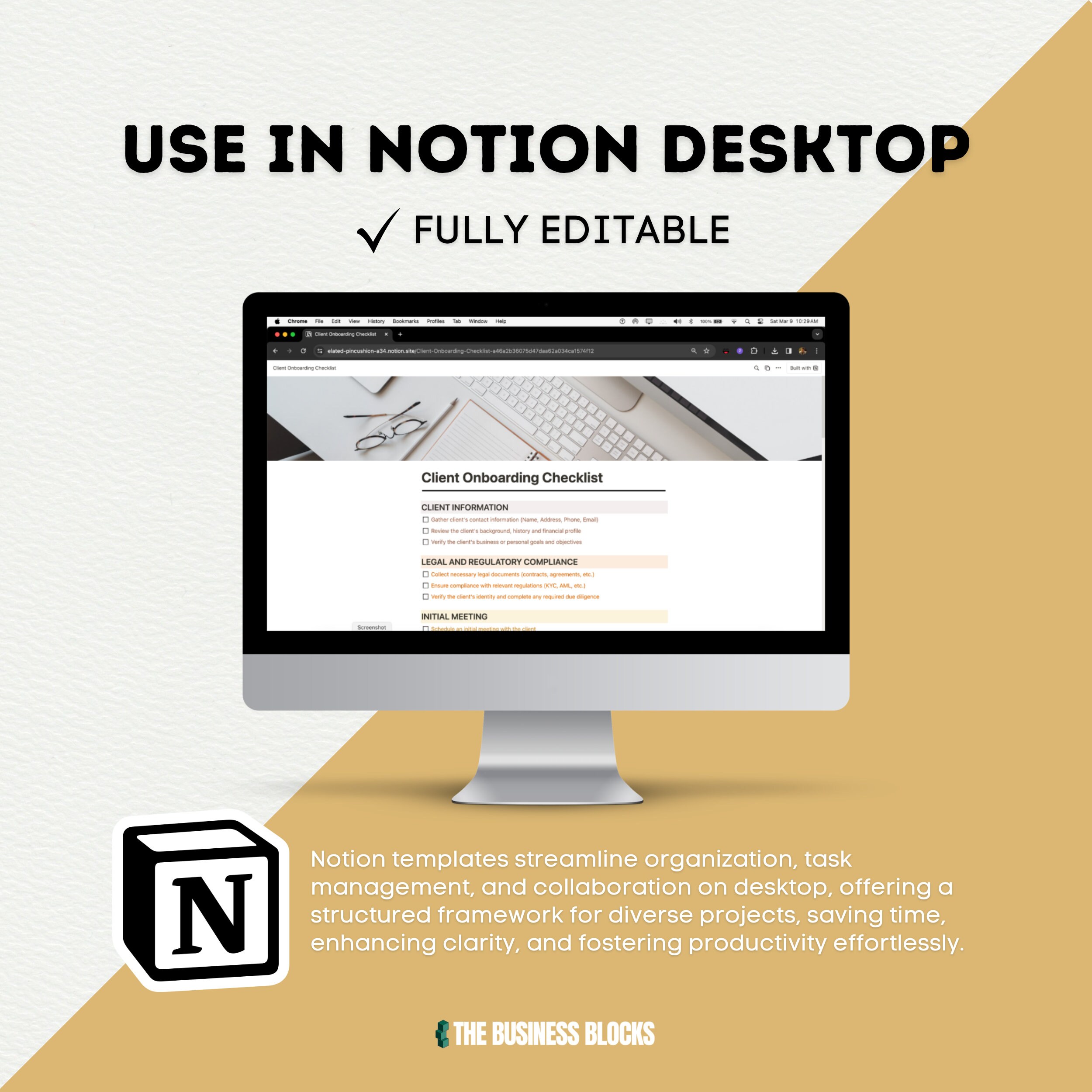 NOTION Client Onboarding Checklist Template Customer Onboarding Process for Notion Client ...