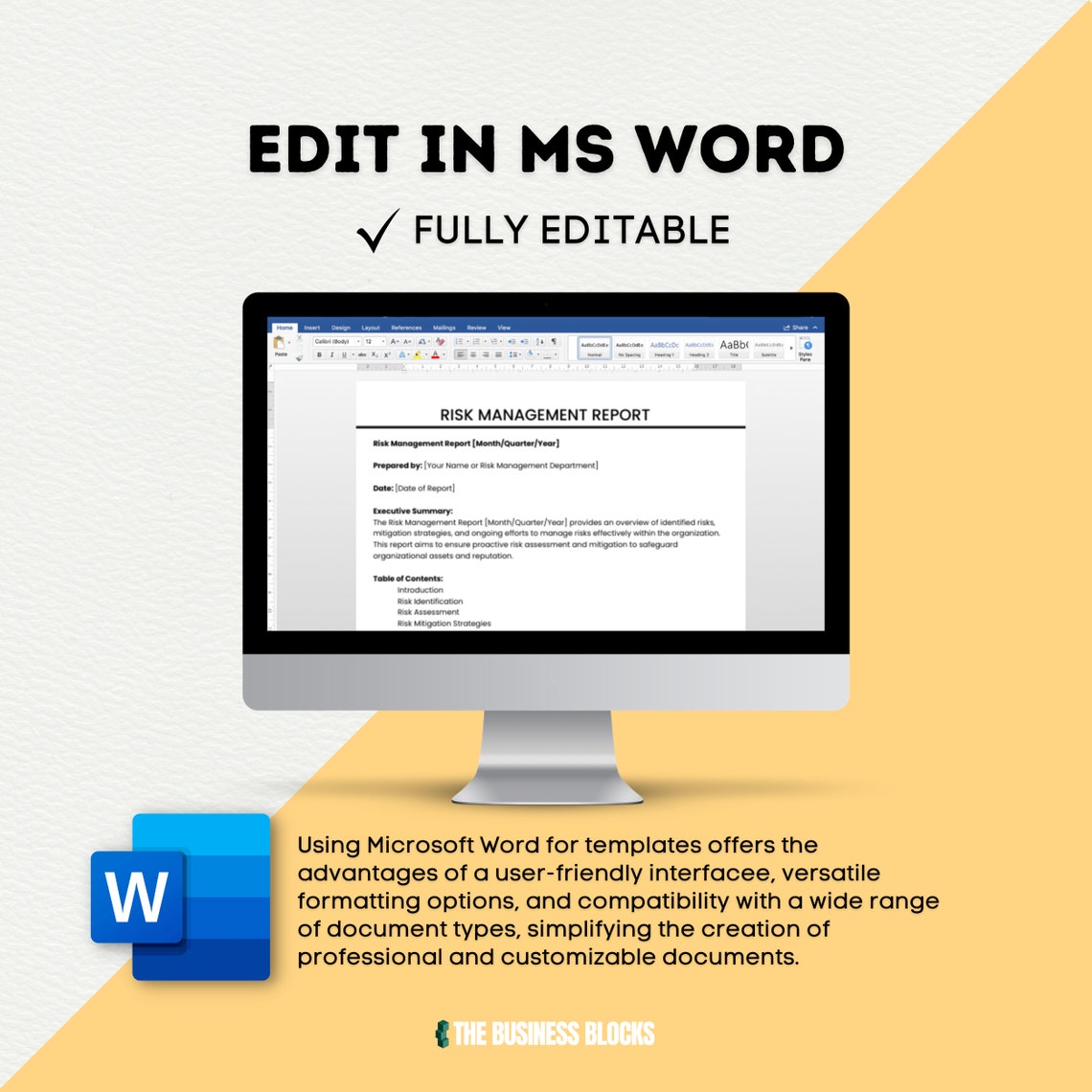Risk Management Report Template Business Risk Assessment Risk ...