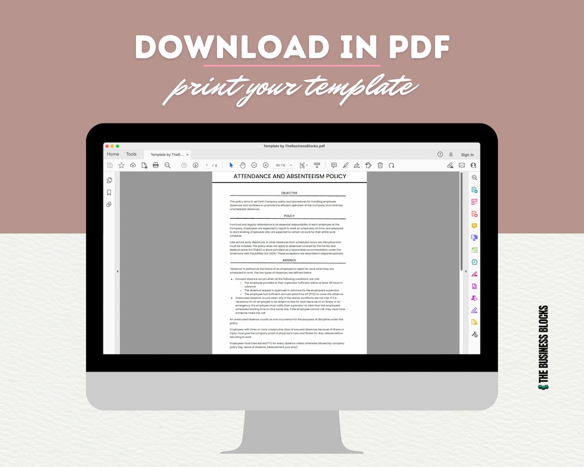 Employee Attendance Policy Template: Editable HR Forms (canva, Google ...