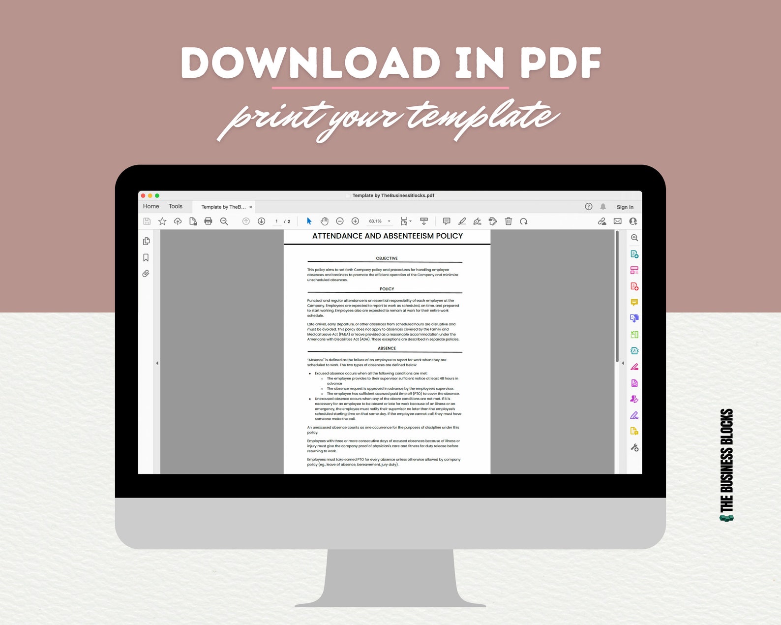 Employee Attendance Policy Template: Editable HR Forms (canva, Google ...