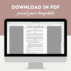 Employee Attendance Policy Template: Editable HR Forms (canva, Google ...