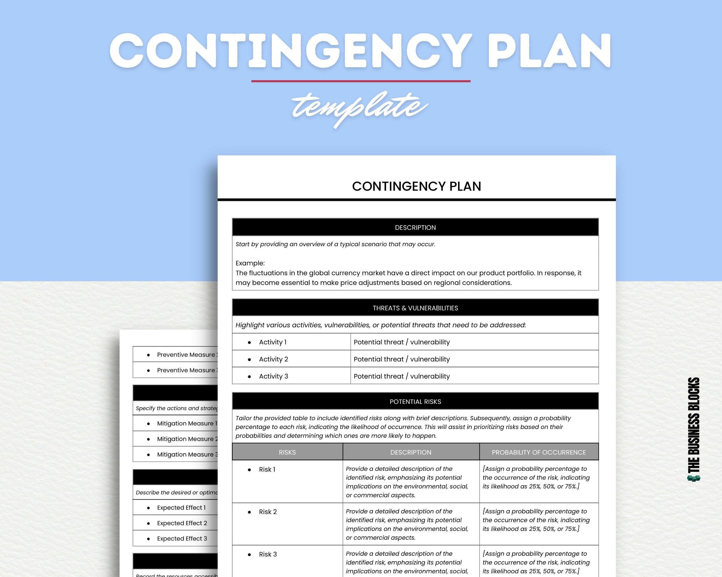 Contingency Plan Template, Risk & Emergency Management (google Docs ...