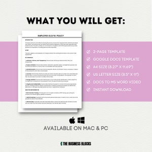 Employee GDPR Policy Template Data Privacy Policy GDPR Compliance ...