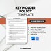 Key Holder Policy Template: Editable Business Guidelines (google Docs ...
