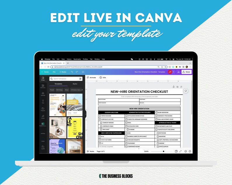 New Hire Orientation Checklist Template: Employee Onboarding (canva ...