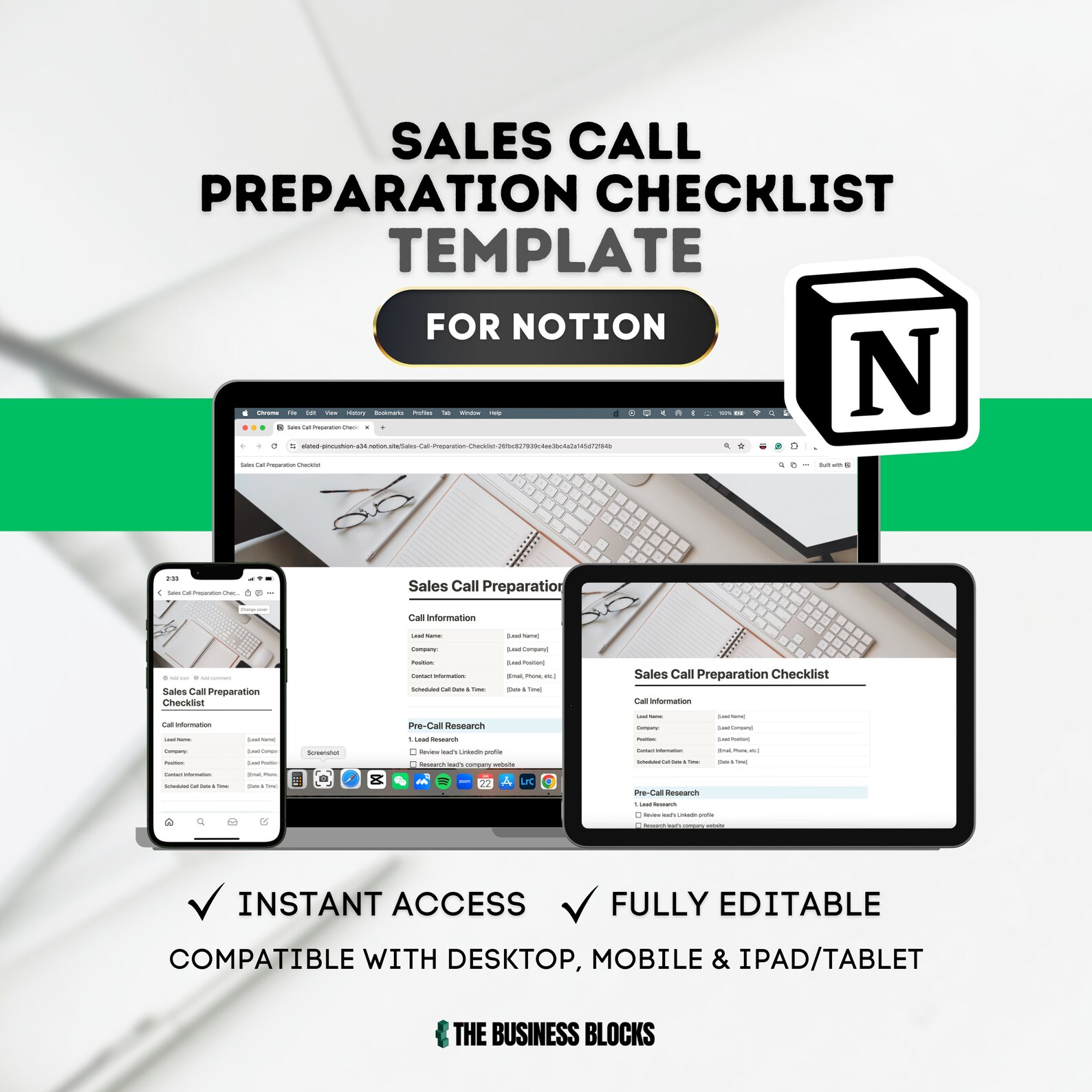 NOTION Sales Call Preparation Checklist Template Sales Call Planning ...