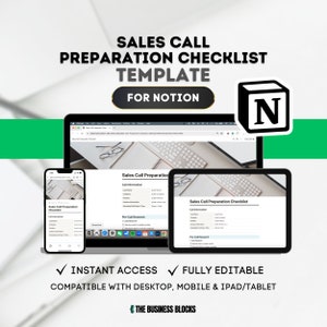 NOTION Sales Call Preparation Checklist Template Sales Call Planning ...