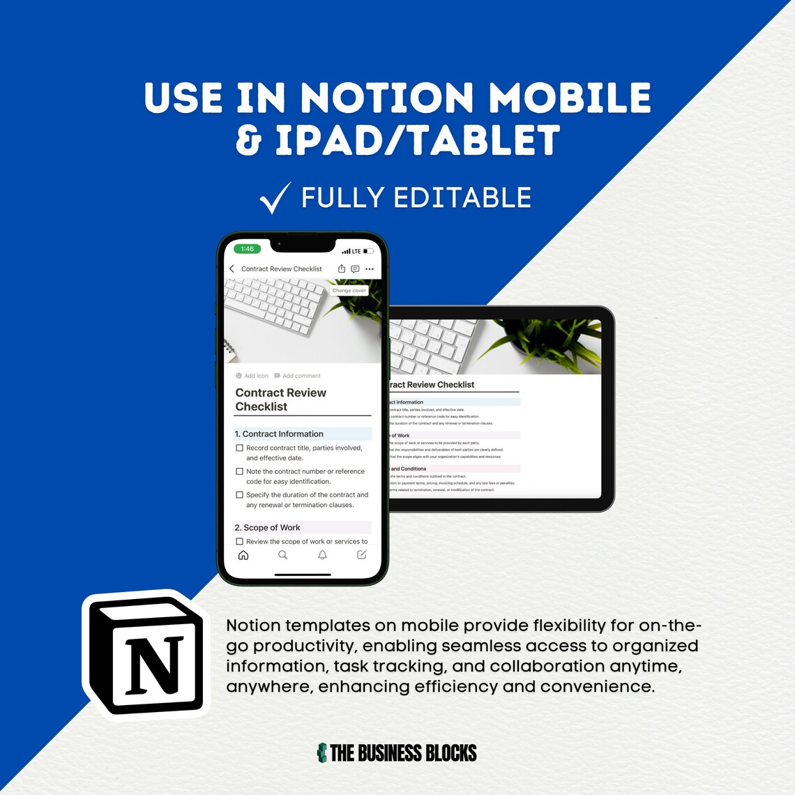 NOTION Contract Review Checklist Template Legal Document Review Checklist Agreement Review ...