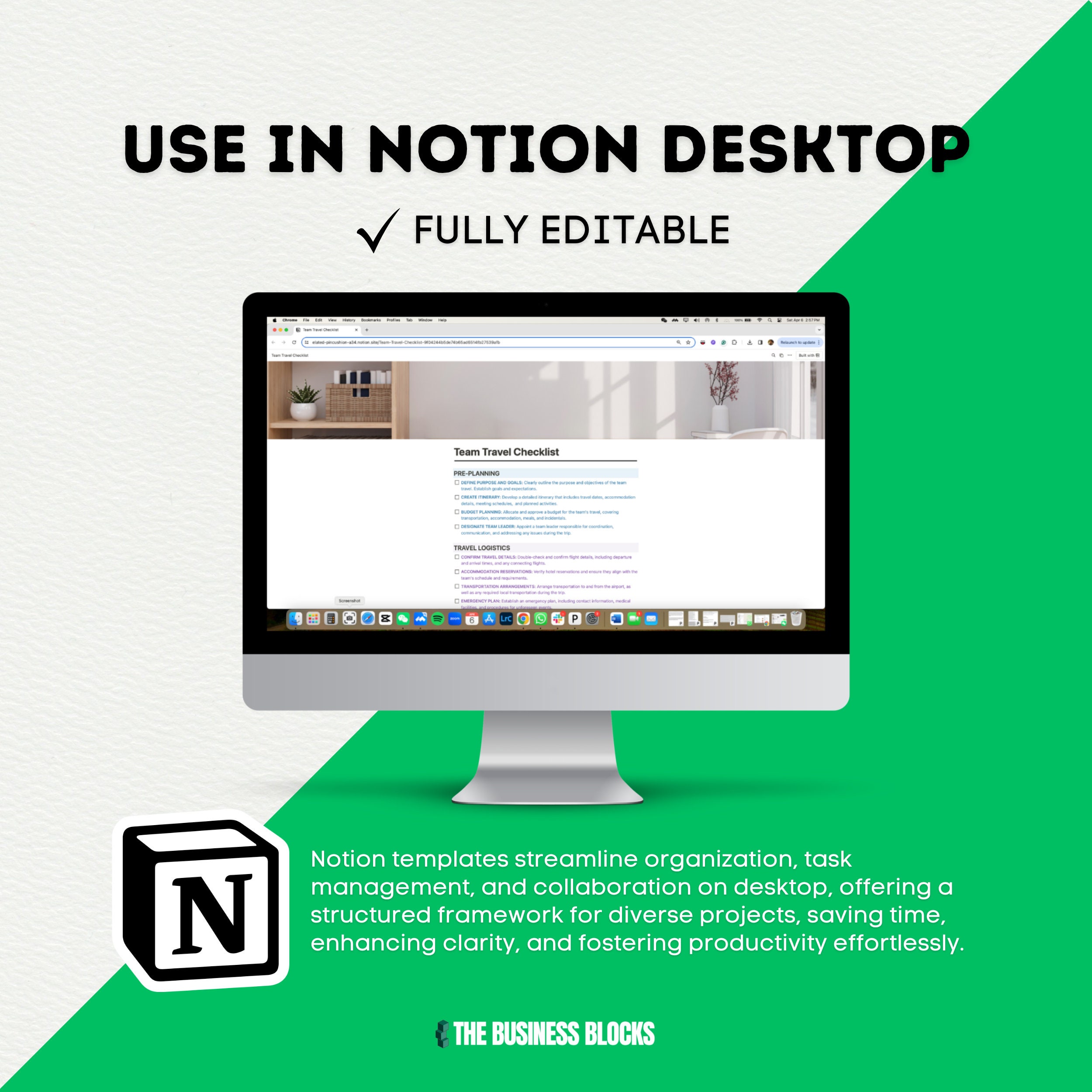 NOTION Team Travel Checklist Template - Etsy