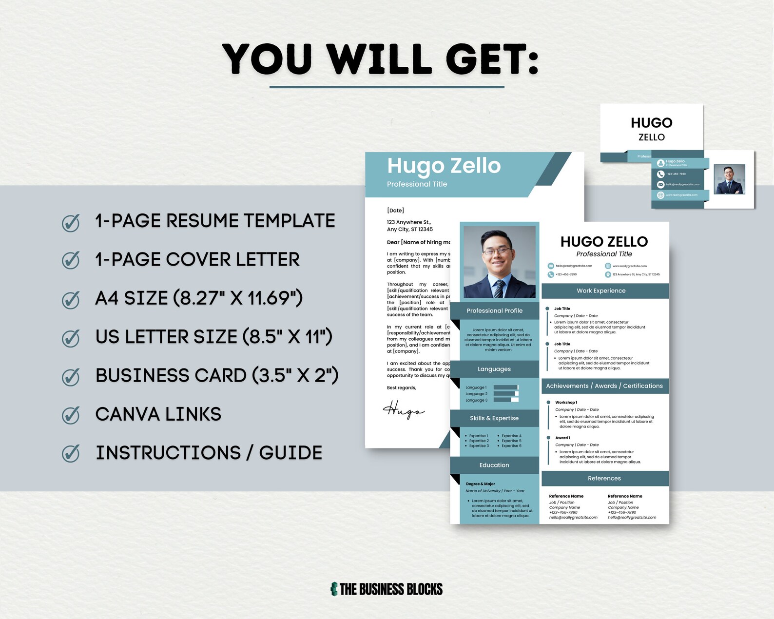 Resume Canva Business Card Templates Simple Modern Resume Template ...